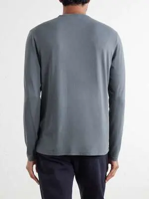 Hartford Henley Lyocell And Cotton-blend Jersey T-shirt
