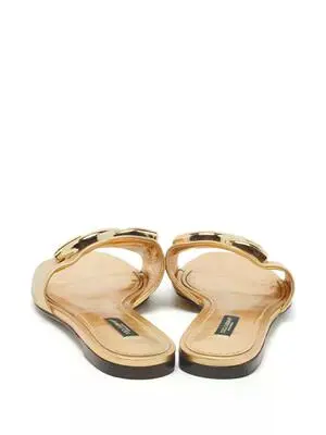 Dolce & Gabbana Dg Logo Leather Sandals