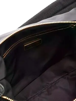 Prada 2020s Tessuto Vitello Shoulder Bag - Black