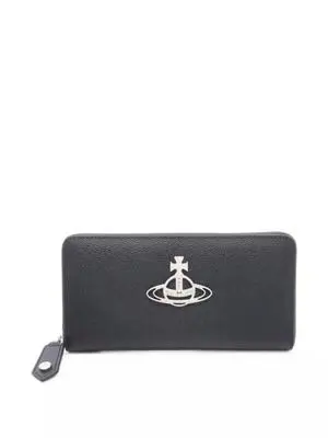 VIVIENNE WESTWOOD 2020s Annie Orb Zip-around Wallet - Black
