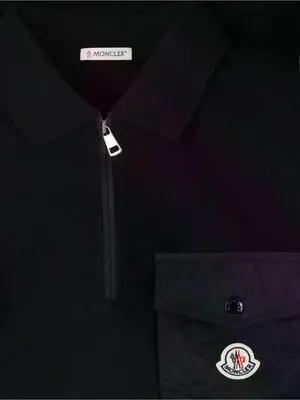 Moncler Logo-patch Zip-fastening Polo Shirt