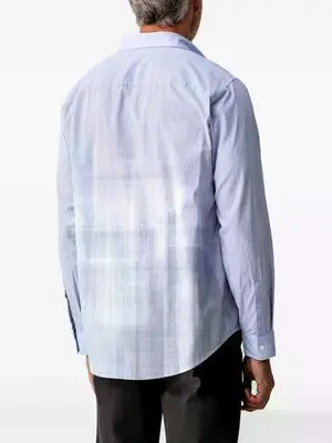 Armani Exchange Logo-embroidered Patchwork Shirt
