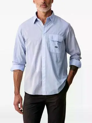 Armani Exchange Logo-embroidered Patchwork Shirt