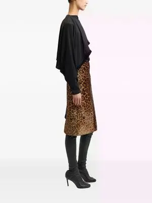 16Arlington Carmen Leopard-print Midi Skirt
