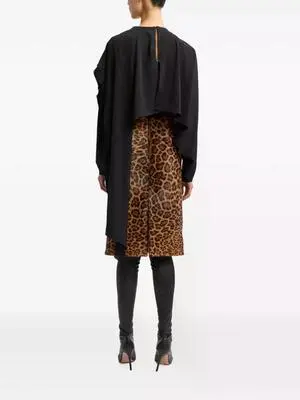 16Arlington Carmen Leopard-print Midi Skirt