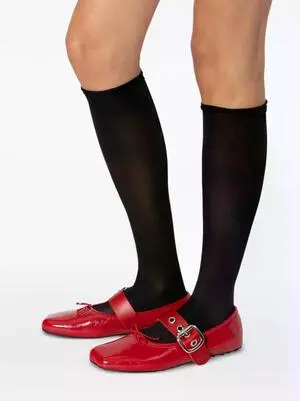 VIVIENNE WESTWOOD Alice Buckle-strap Ballet Flats - Red