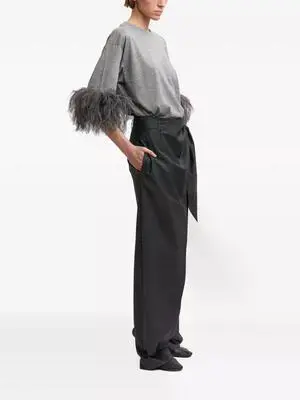 16Arlington Teodora Feather-trim T-shirt