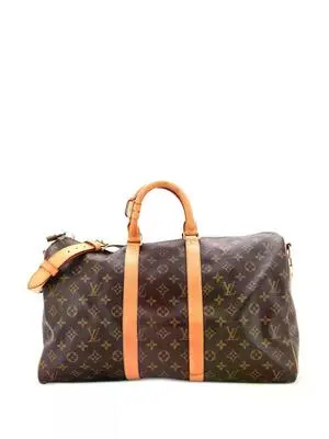 LOUIS VUITTON Keepall Bandouliere Bag Monogram Canvas 45 Travel Bag - Brown