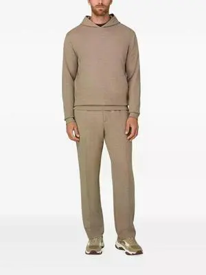 Boggi Milano Sweatshirt Hoodie In Cotton Blend Scuba Mélange