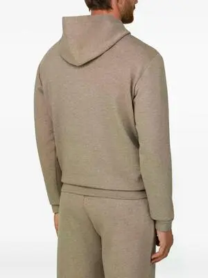 Boggi Milano Sweatshirt Hoodie In Cotton Blend Scuba Mélange