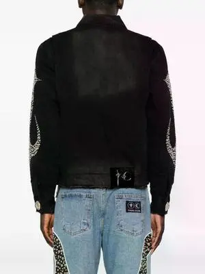 THUG CLUB Stud-embellished Denim Jacket