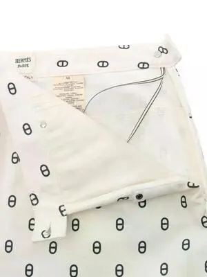 Hermès 2010s Chaîne D'ancre Denim Mini Skirt
