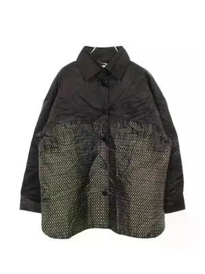 Fendi 2010s Patterned Silk Shirt - Black