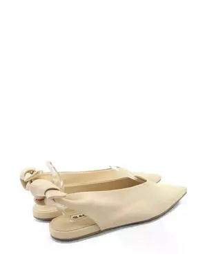 JIL SANDER 2010s Pointed-toe Knot Pumps - Neutrals