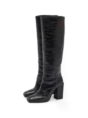 Dolce & Gabbana Square-toe Knee-high Boots - Black