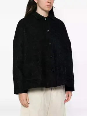 Apuntob Herringbone-pattern Front-button Jacket