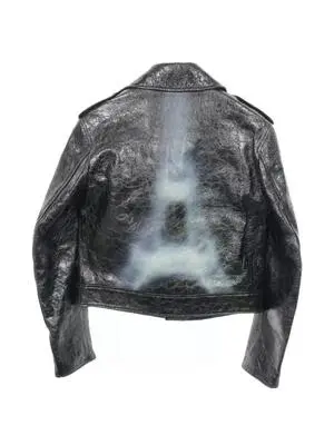 Dior 2010s Eiffel Tower Leather Jacket