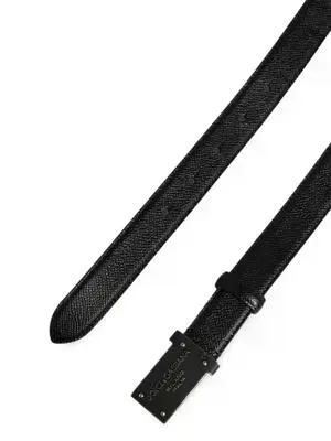 Dolce & Gabbana Logo-plaque Leather Belt