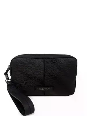 THE BRIDGE Pebbled Leather Clutch Bag - Black