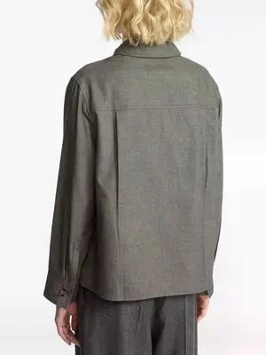 YVES SALOMON Button-placket Long-sleeve Polo Top