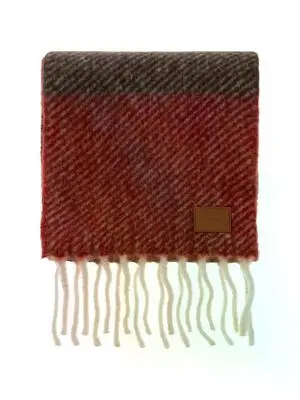 Loewe Fringed Scarf - Red