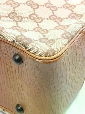 Gucci 2010s Bamboo Gg-canvas Tote Bag - Neutrals