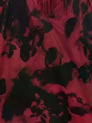 Karl Lagerfeld Floral-print V-neck Blouse