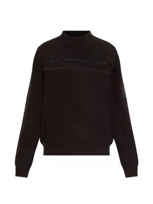 Loewe Zip-detail Ribbed-knit Sweater