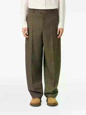 AMI Paris Houndstooth Balloon-fit Wool Trousers