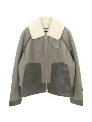 Hermès 2010s Mouton Zip-up Jacket - Grey