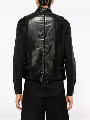 Yohji Yamamoto Katakana Print Gilet - Black
