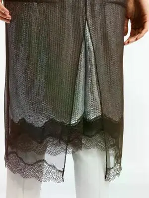 16Arlington Andrea Lace-trimmed Sequin-embellished Midi Dress