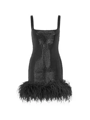 16Arlington Sior Diamond-sequin Mini Dress - Black