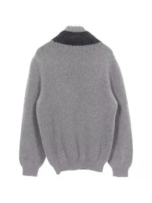 Giorgio Armani 2010s Shoulder-button High-neck Sweater - Grey