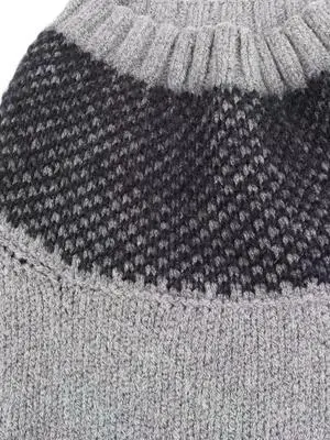 Giorgio Armani 2010s Shoulder-button High-neck Sweater - Grey