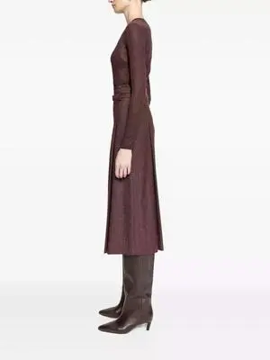 NISSA High-rise Wool-blend Midi Skirt
