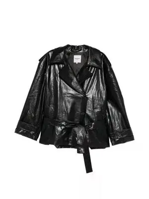 LA PISCINE Double-breasted Belted Jacket