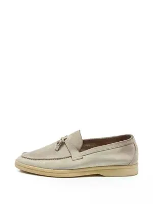 Loro Piana Summer Walk Charms Loafers - Grey
