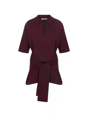 MEGUSTA Oversized Knot-detail Polo Shirt