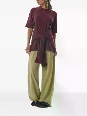 MEGUSTA Oversized Knot-detail Polo Shirt