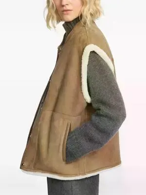 YVES SALOMON Shearling-lined Sleeveless Gilet