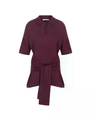 MEGUSTA Tie-waist Polo Shirt