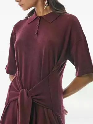 MEGUSTA Tie-waist Polo Shirt