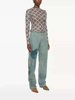 ELEH Check-print Long-sleeve T-shirt