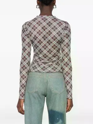 ELEH Check-print Long-sleeve T-shirt