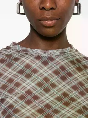 ELEH Check-print Long-sleeve T-shirt