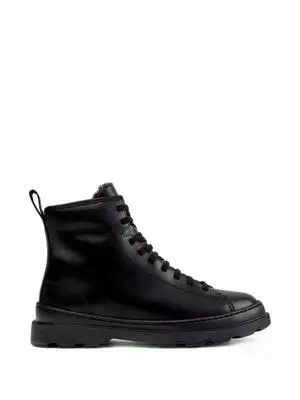 Camper Brutus+ Lace-up Leather Biker Boots - Black