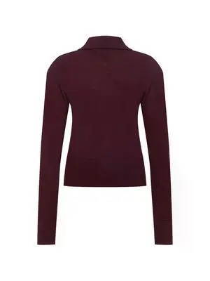 MEGUSTA Padded Knit Polo Sweater