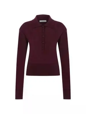 MEGUSTA Padded Knit Polo Sweater