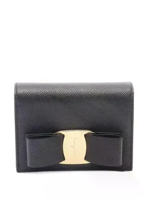 FERRAGAMO Vara Bow Bi-fold Wallet - Black